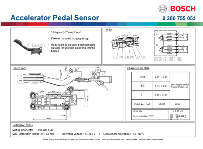 Bosch DBW Accelerator Pedal Position Sensor – Next Level Motorsport